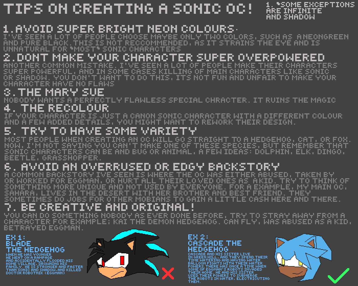 Pixilart - Sonic OC Tips Tricks by Little30Flames