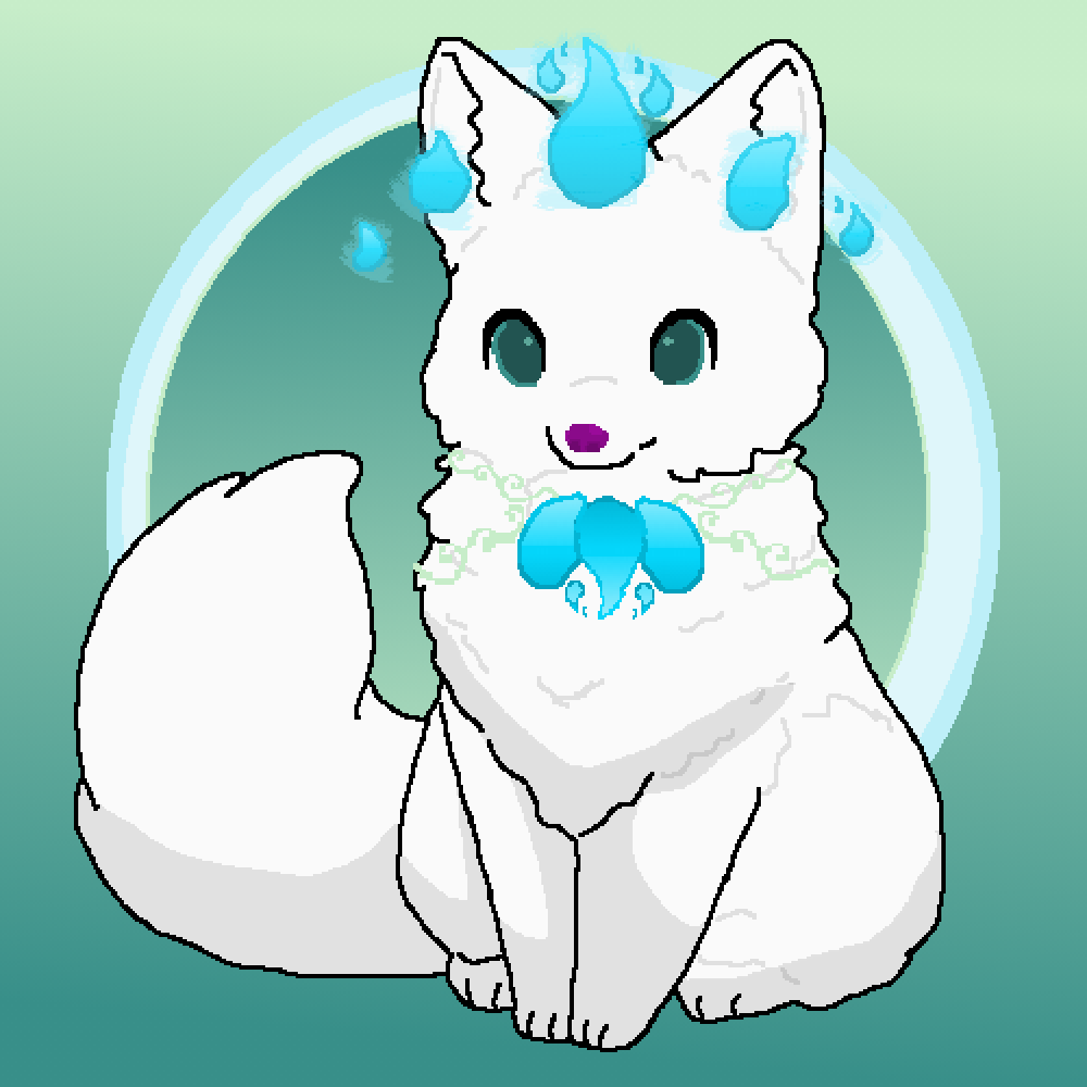 Pixilart - Blue flame fox by Rare-Light