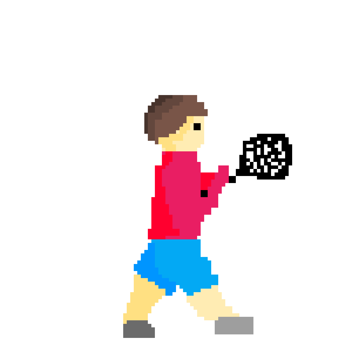 Pixilart - atari tennis player by mikela
