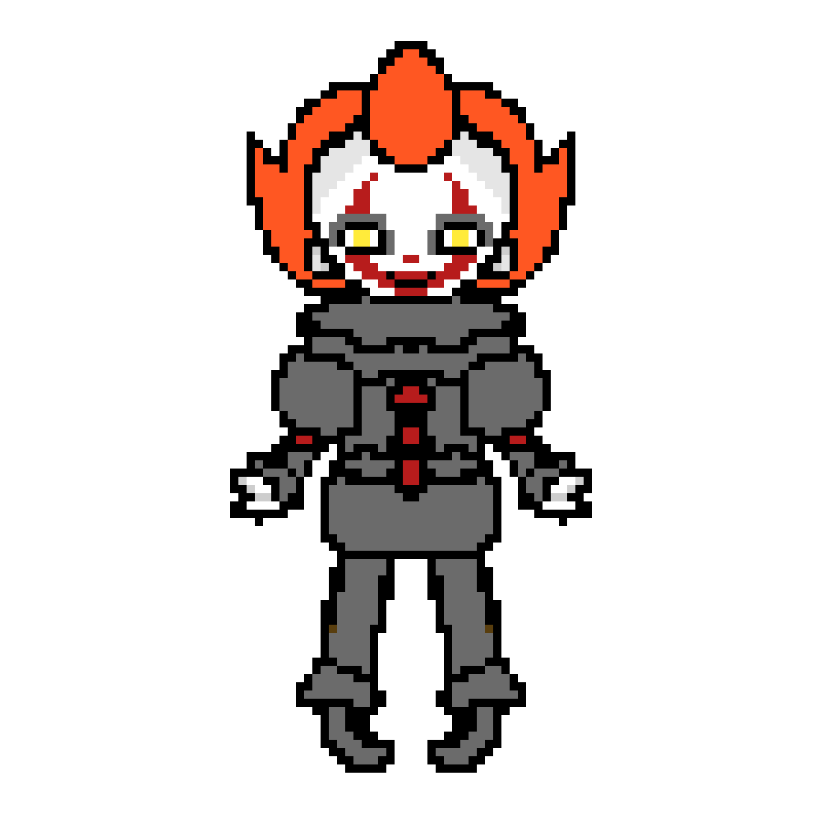 Editing Pennywise - Free online pixel art drawing tool - Pixilart