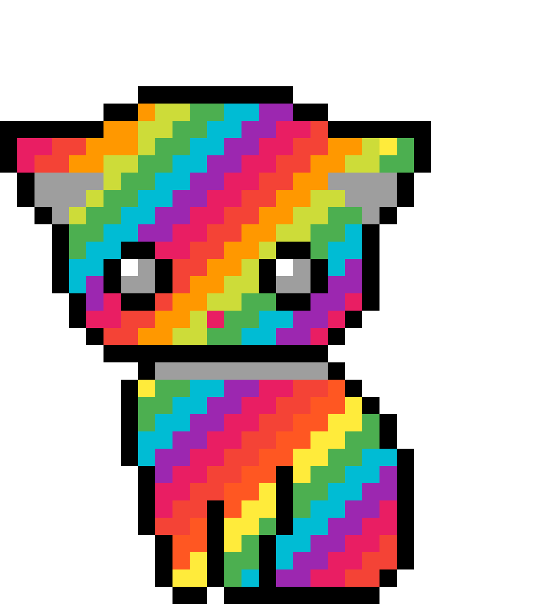 Pixilart - rainbow cat by Anonymous