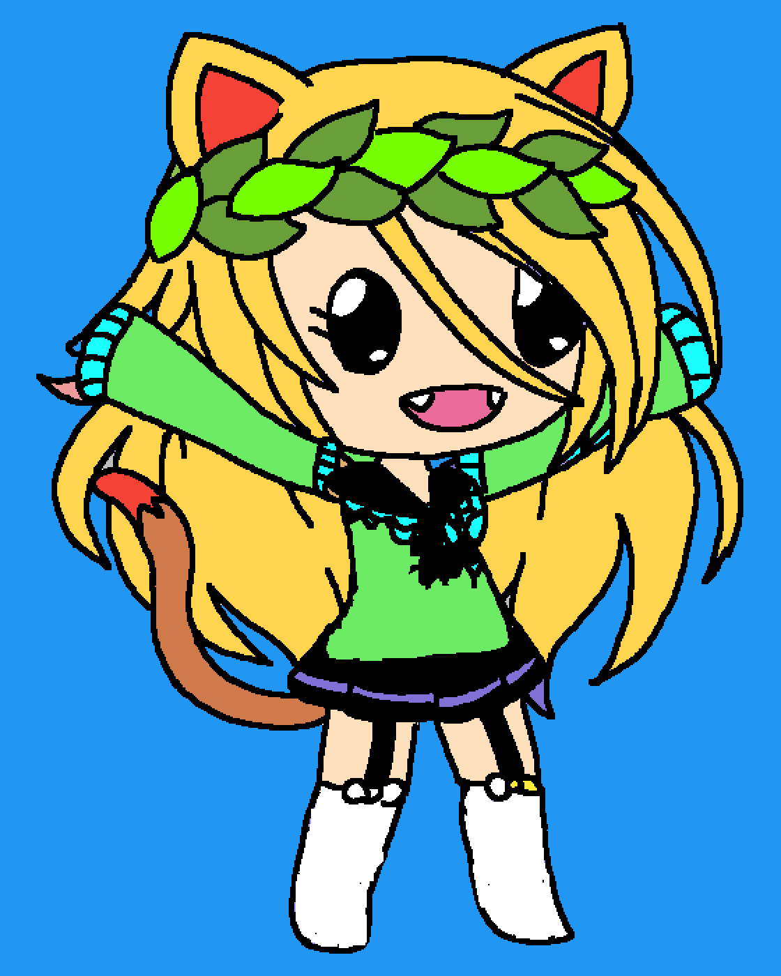 Editing me in gacha life - Free online pixel art drawing tool - Pixilart