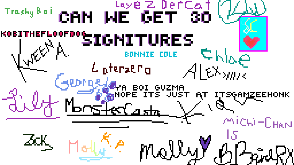 Editing sign your name - Free online pixel art drawing tool - Pixilart