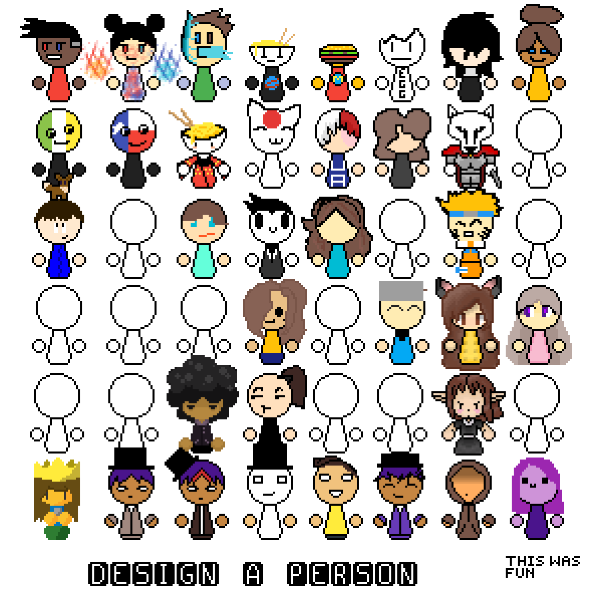 Editing tiny people - Free online pixel art drawing tool - Pixilart