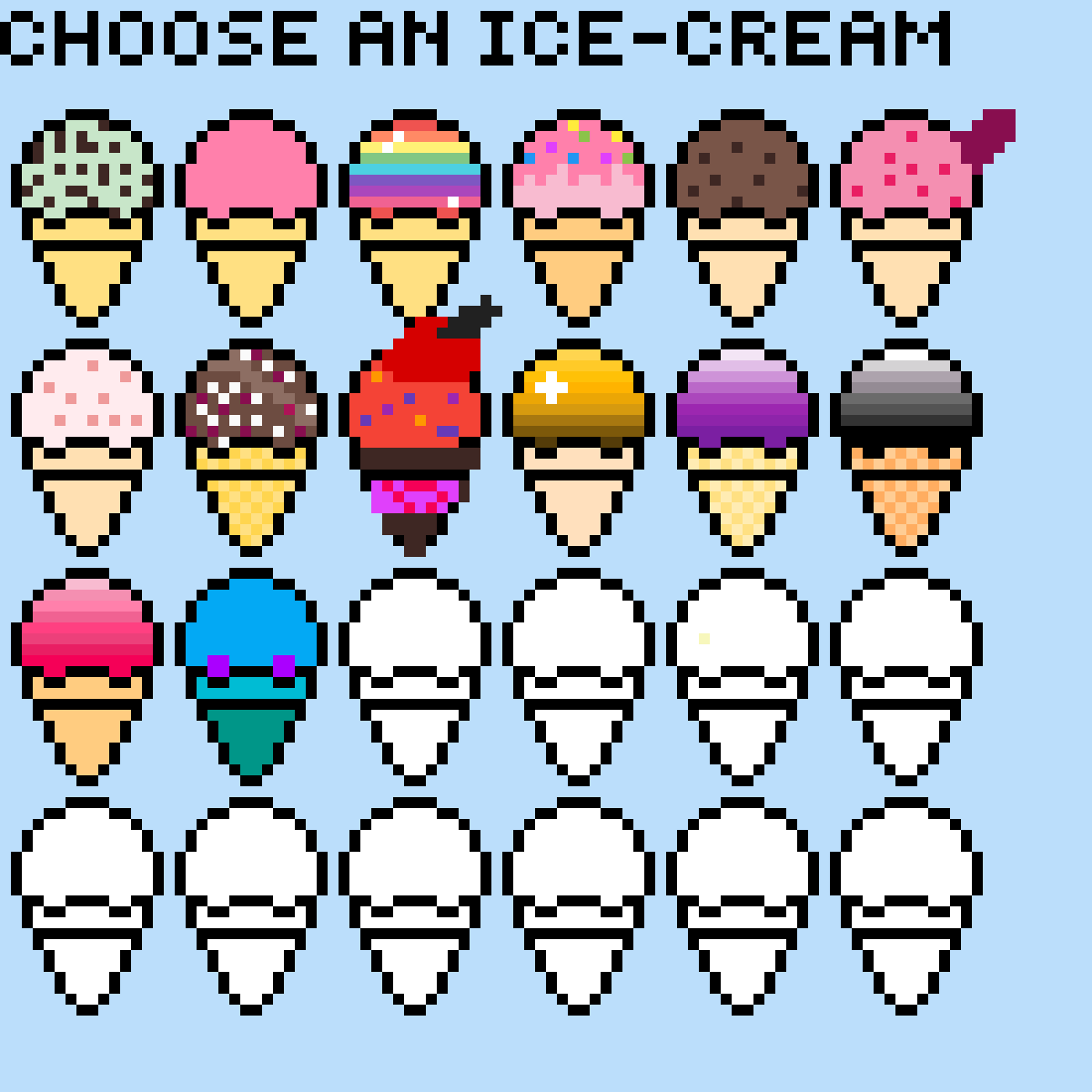 Editing ICE CREAMMMM - Free online pixel art drawing tool - Pixilart