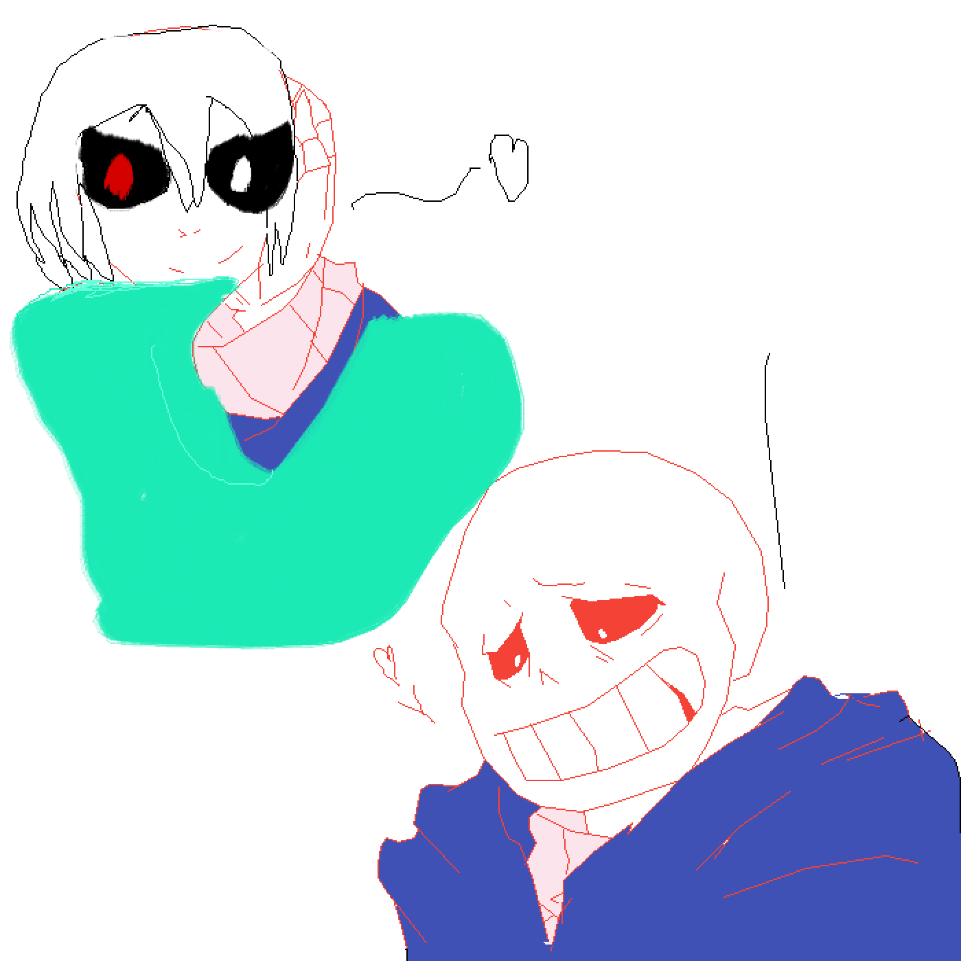 Editing cross chara x sans (joke) - Free online pixel art drawing tool ...