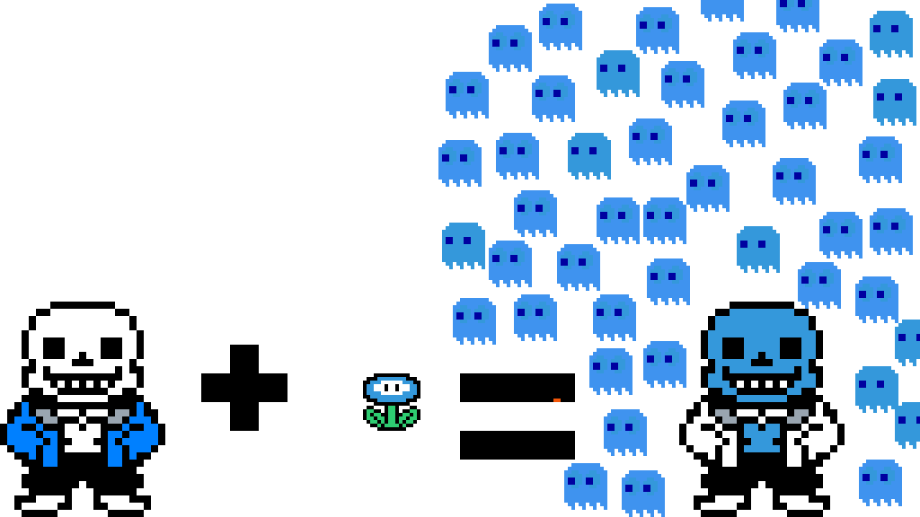 Pixilart - sans + ice flower = ice sans by slimecraft