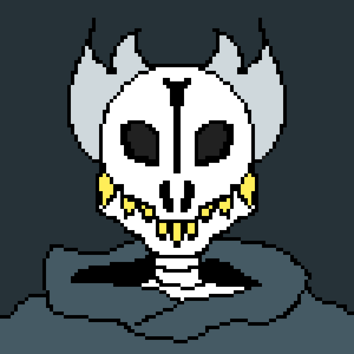 Pixilart - wendigo skull by potatowastaken