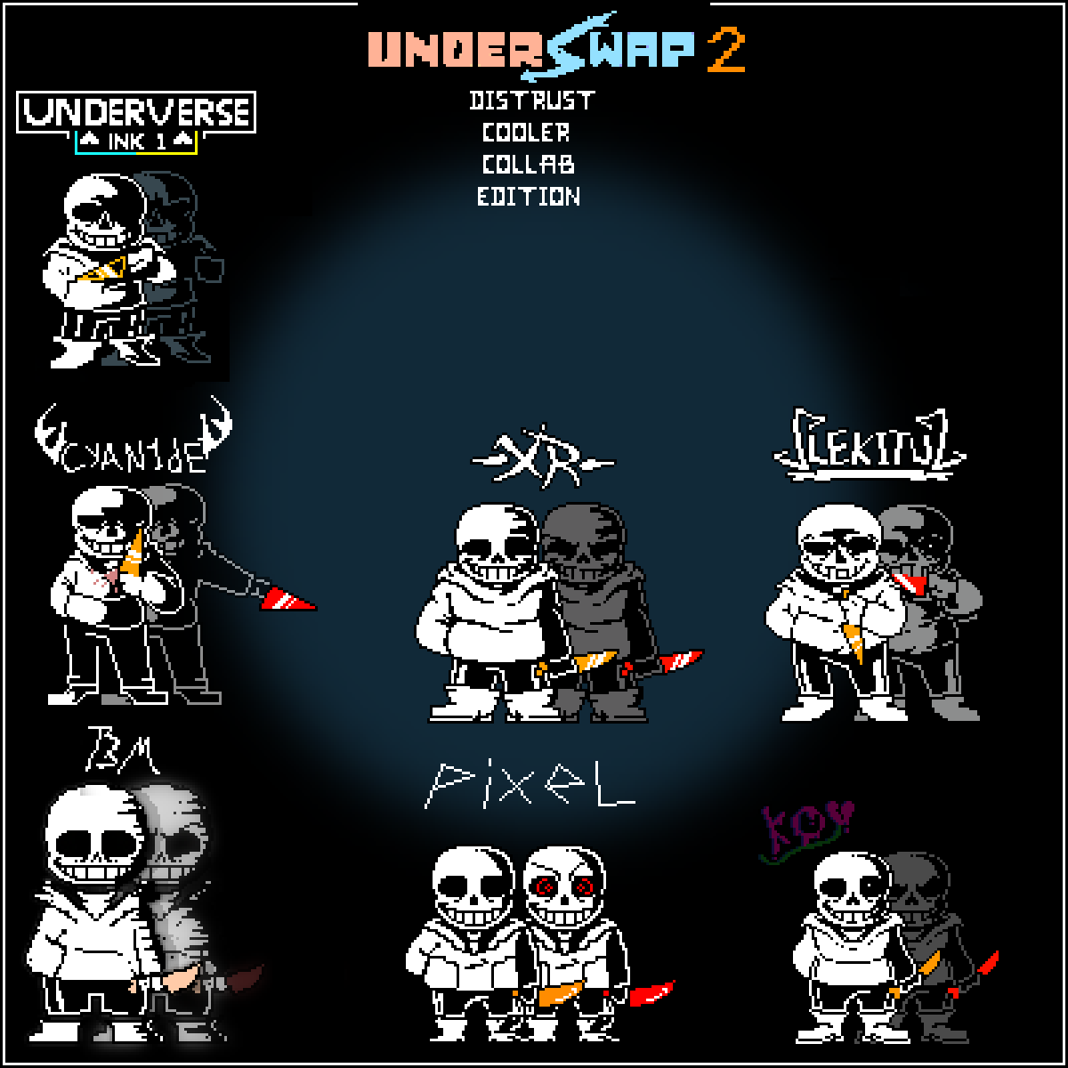 Pixilart - Distrust cooler collab by Underverseink1