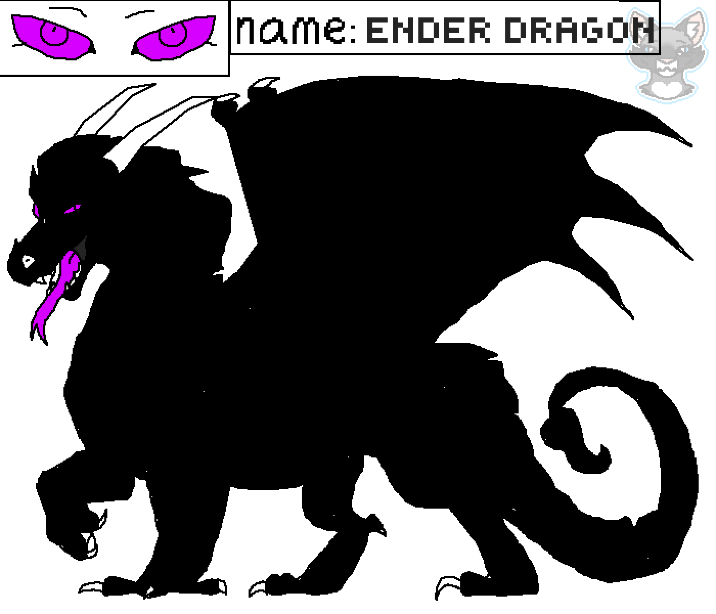 Editing MineCraft ender dragon - Free online pixel art drawing tool ...