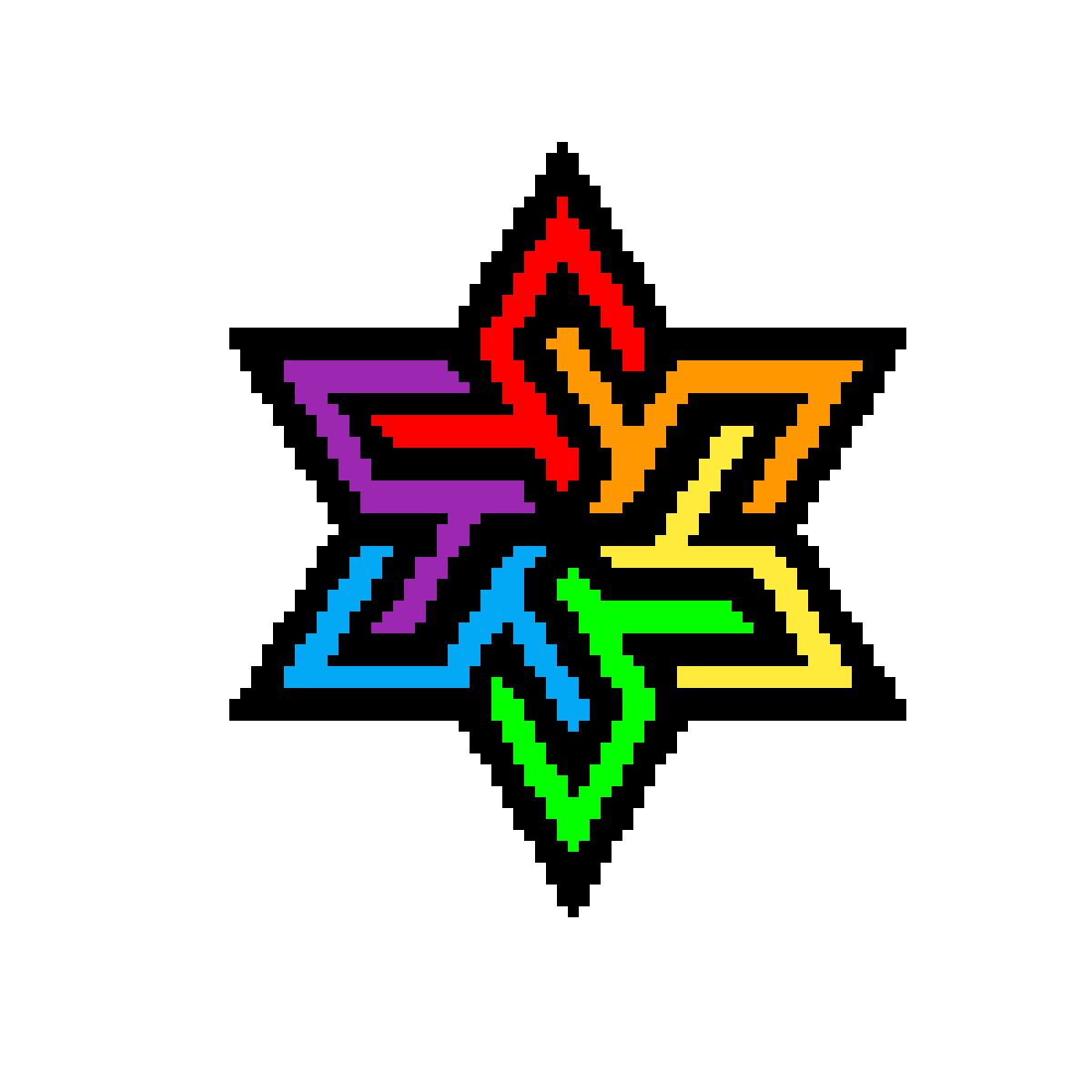 Pixilart - Rainbow Star Swirl by Underplayer