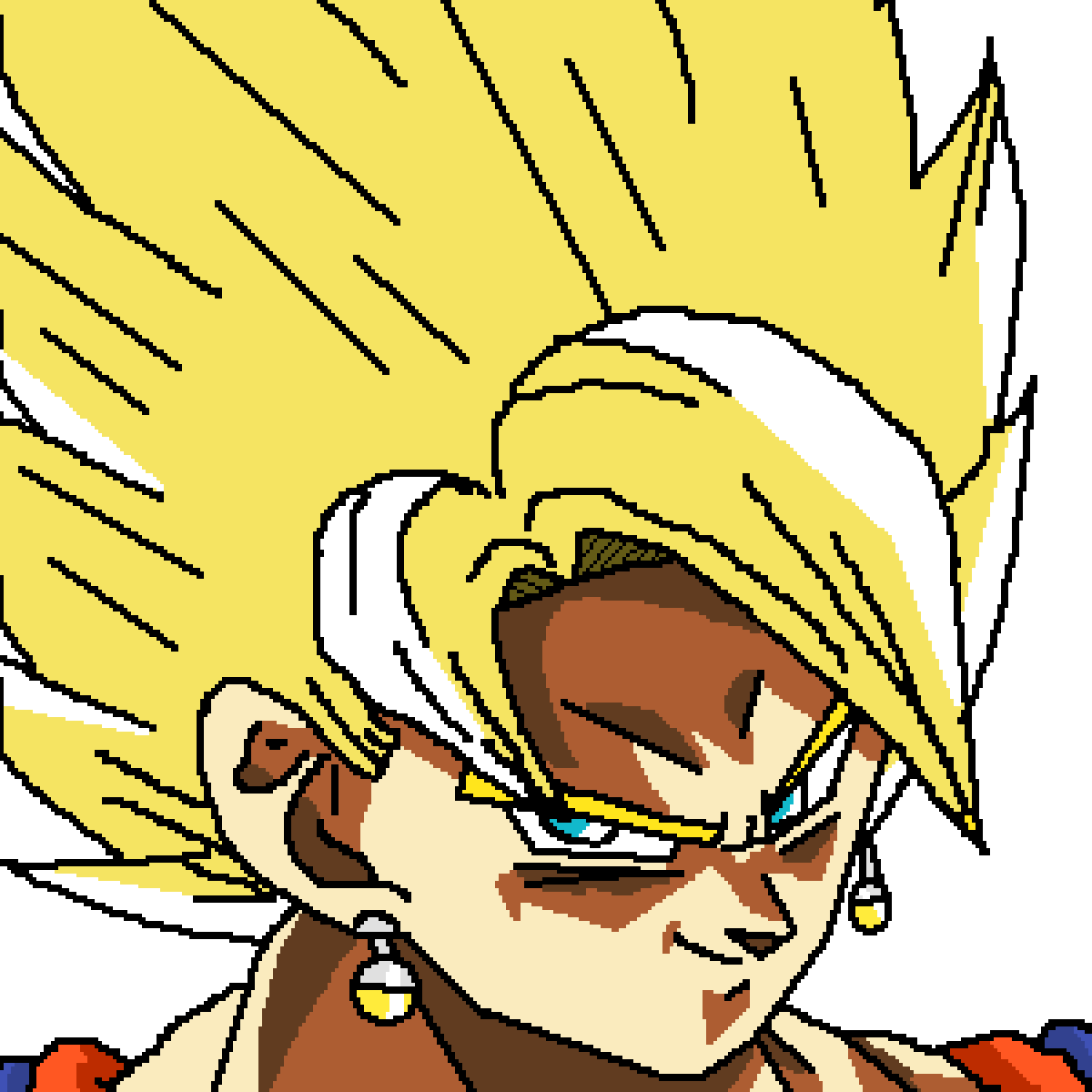 Pixilart - ssj vegito by Glitched-artist