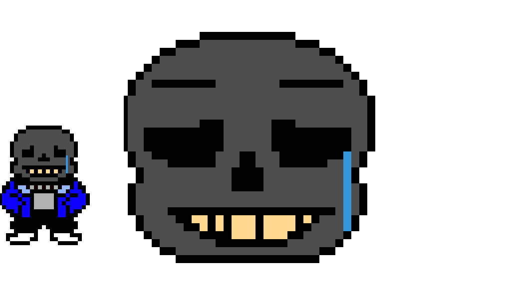 Pixilart - sad tale face (sans ) by Foxy2409
