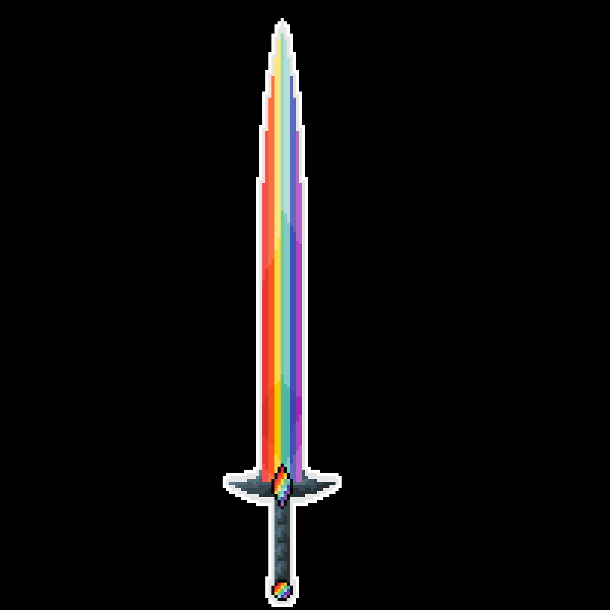 Pixilart - Rainbow Greatsword by Balynce