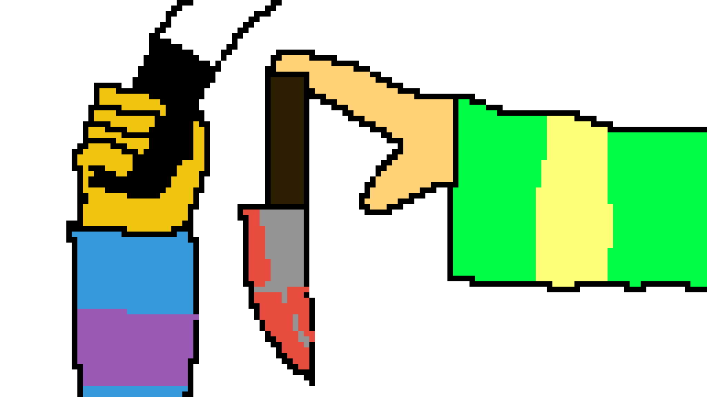 Pixilart - Chara's toy, Frisk's weapon by NateW420
