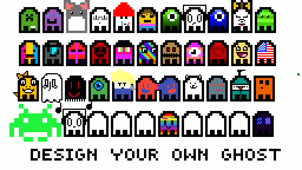 Editing design your own ghost - Free online pixel art drawing tool ...