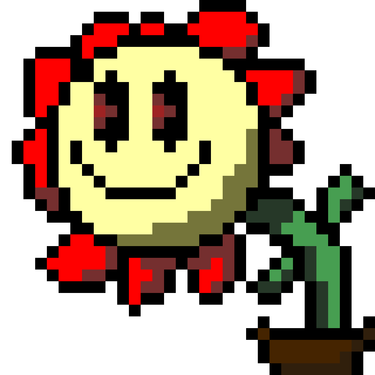 Editing creepy flower - Free online pixel art drawing tool - Pixilart