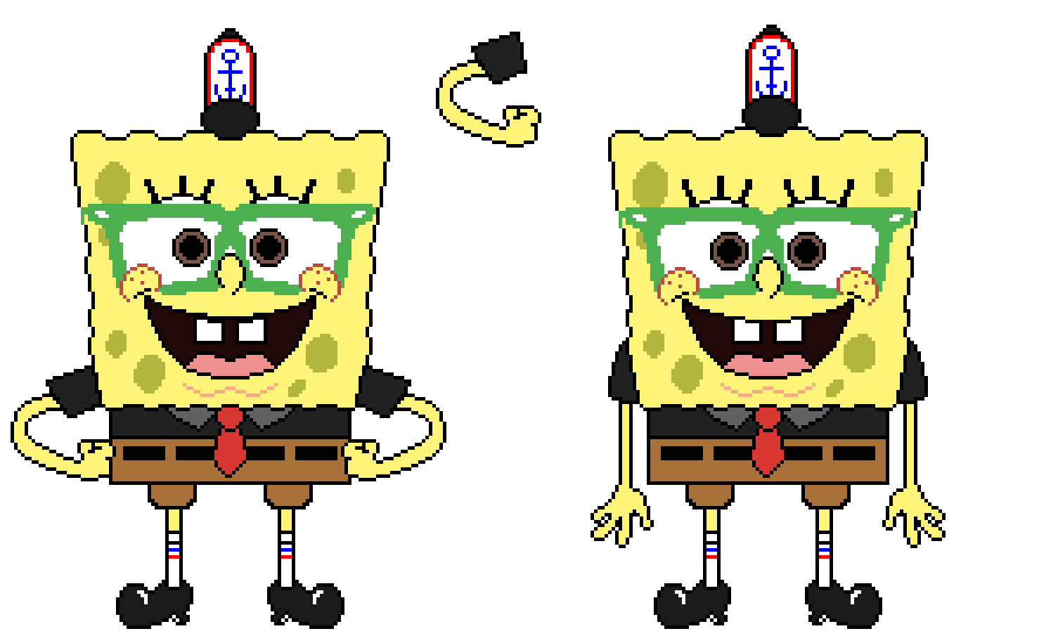 Pixilart - Sponge man full by SpongeBob-fan-1