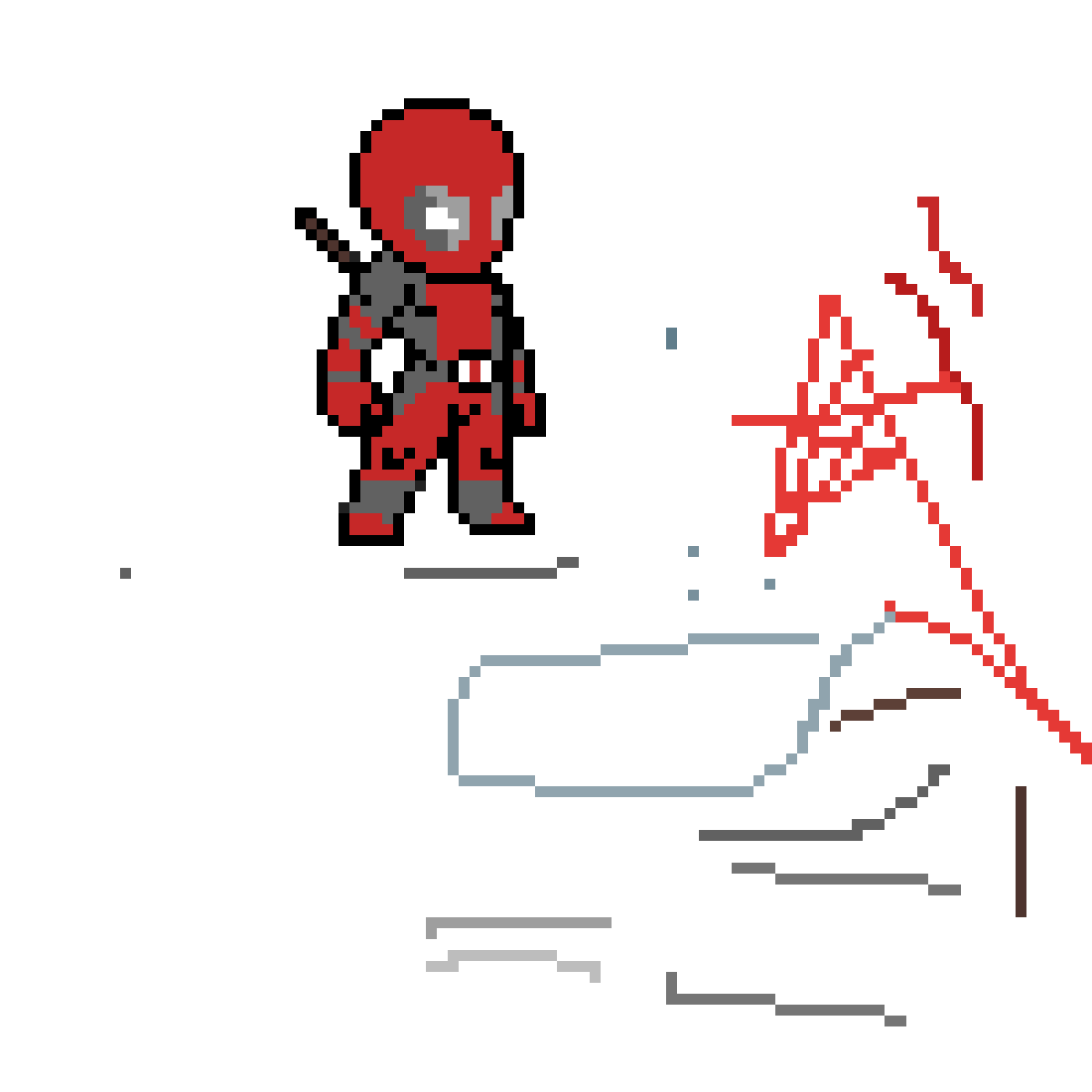 Editing Deadpool - Free online pixel art drawing tool - Pixilart
