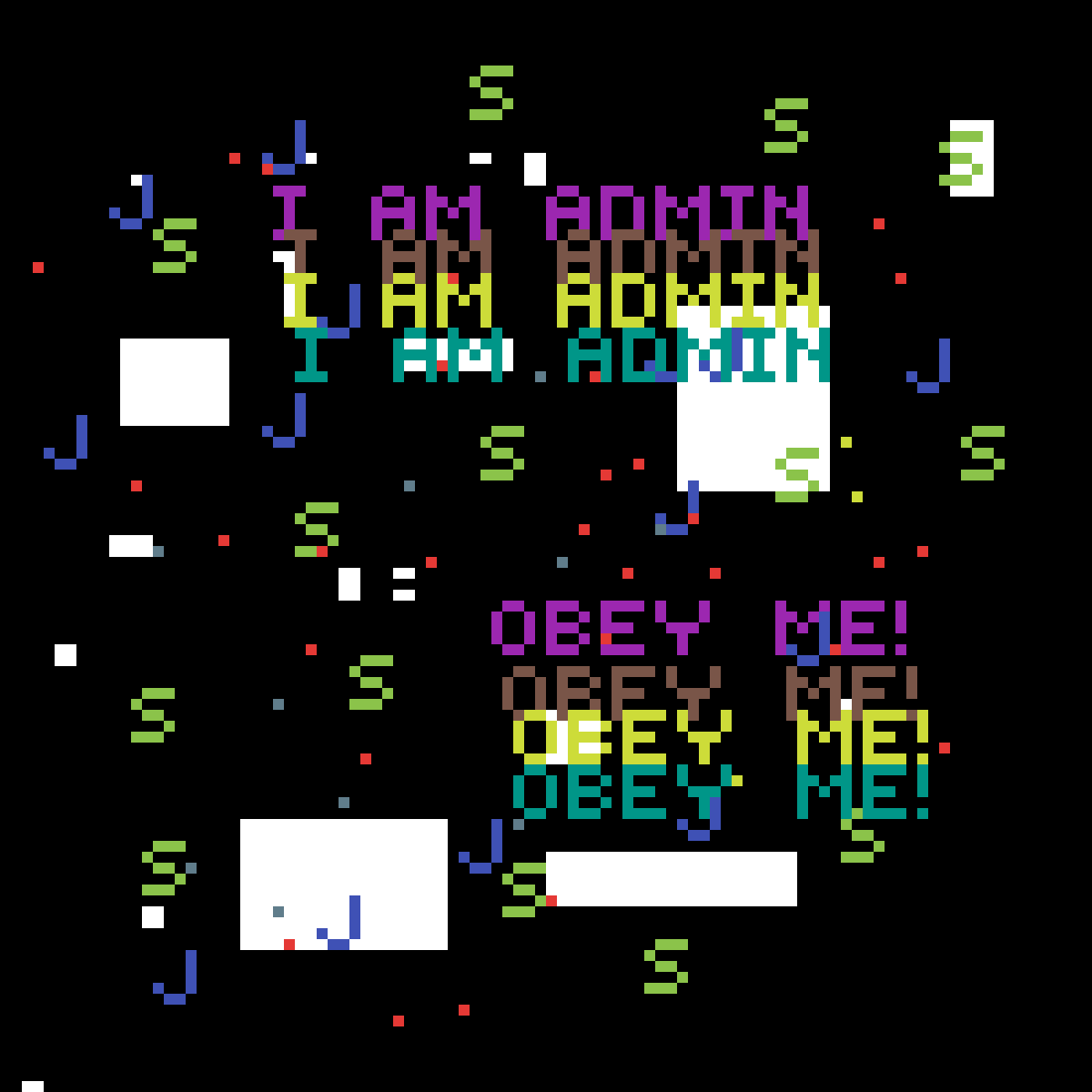 Editing I am admin, OBEY ME! - Free online pixel art drawing tool ...