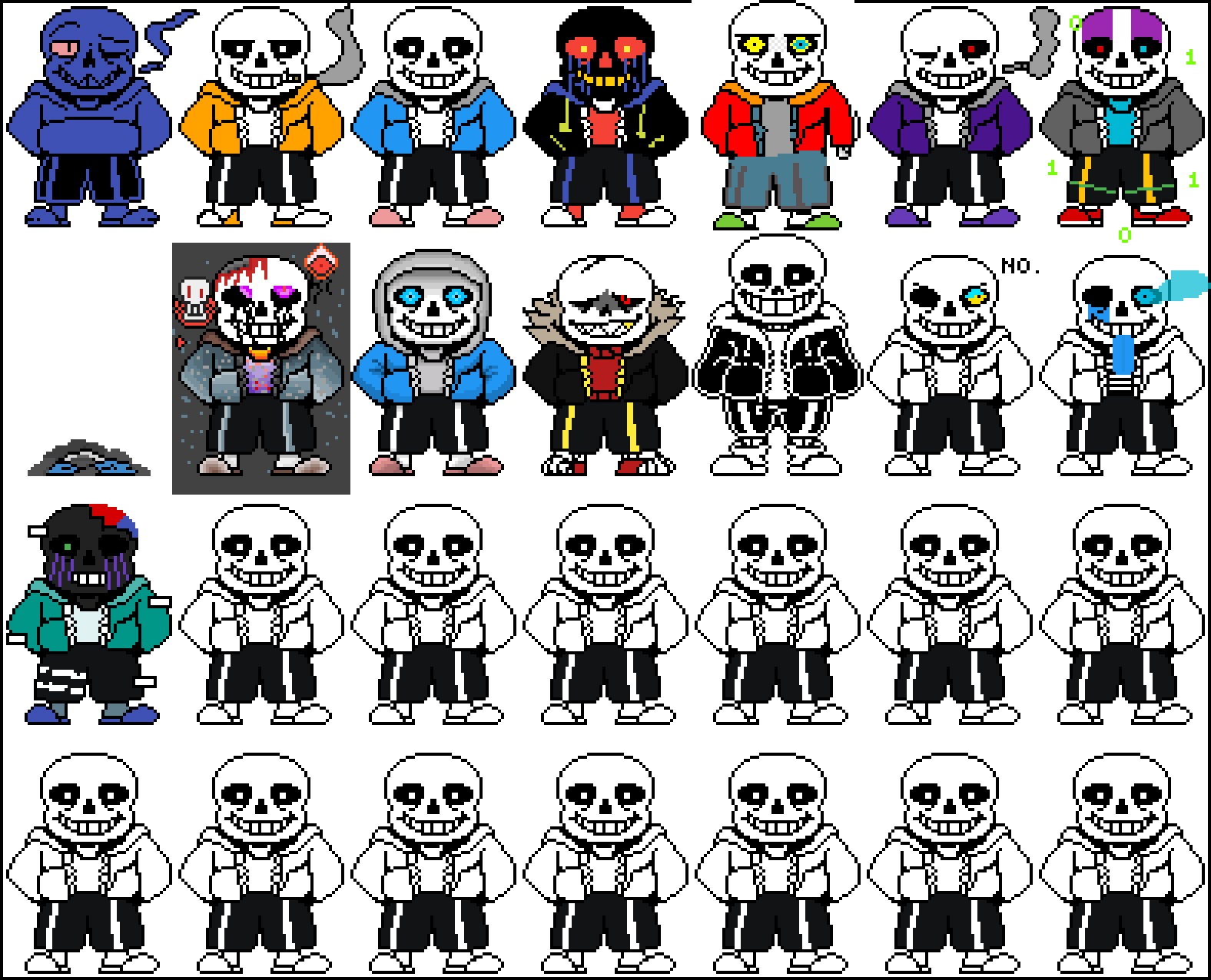 Pixilart - inverted sans by fandomcolors