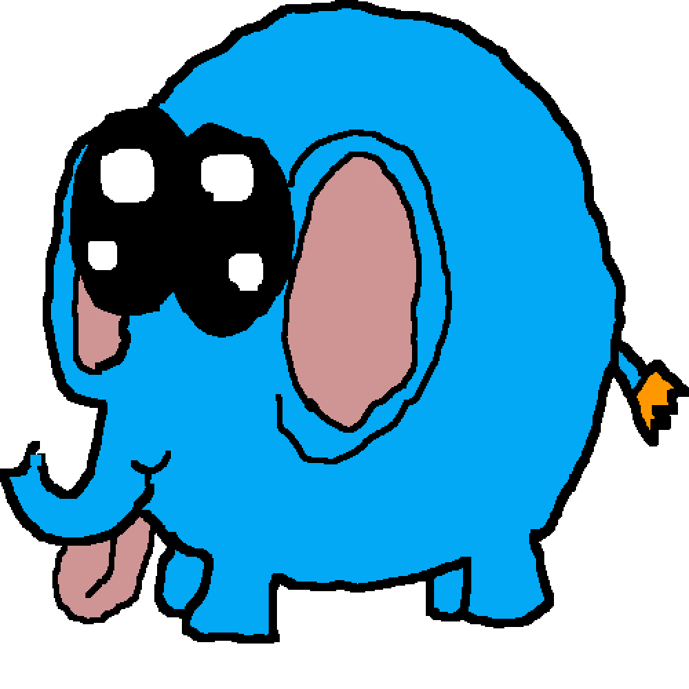 Pixilart - Derpy Elephant!!!! by Beeepbeep