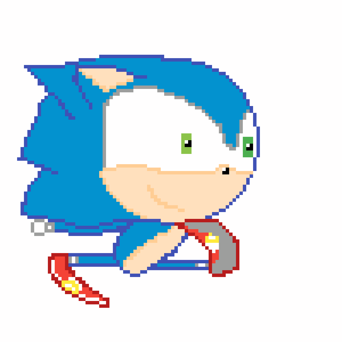 Pixilart - sonic modern runing by jogadorsonic