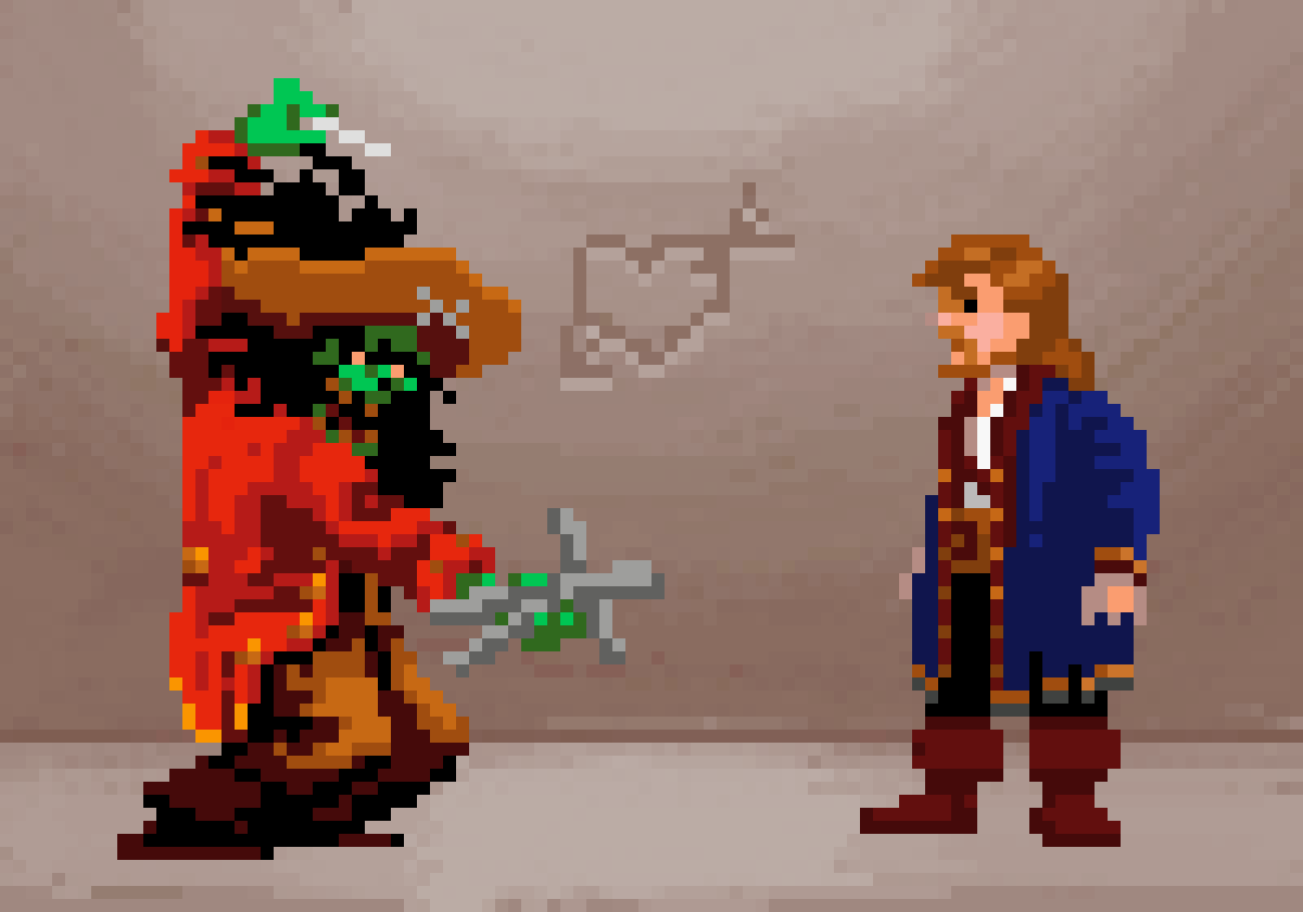 Pixilart - Voodoofun with LeChuck and Guybrush (needlelightning) by mamanon