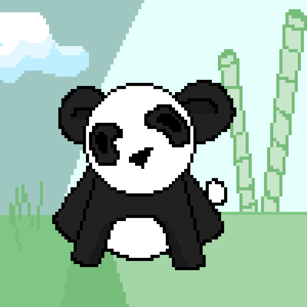Pixilart - Panda taking picture by Kittylemon108