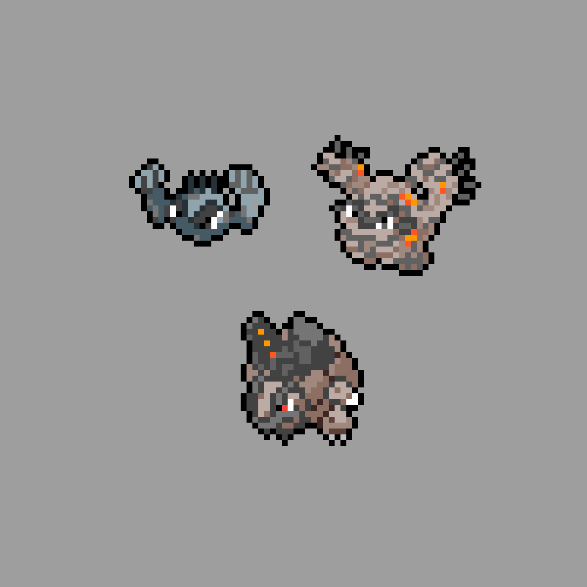 Pixilart - Geodude, Graveler, and Golem (Alola) by Arachnide