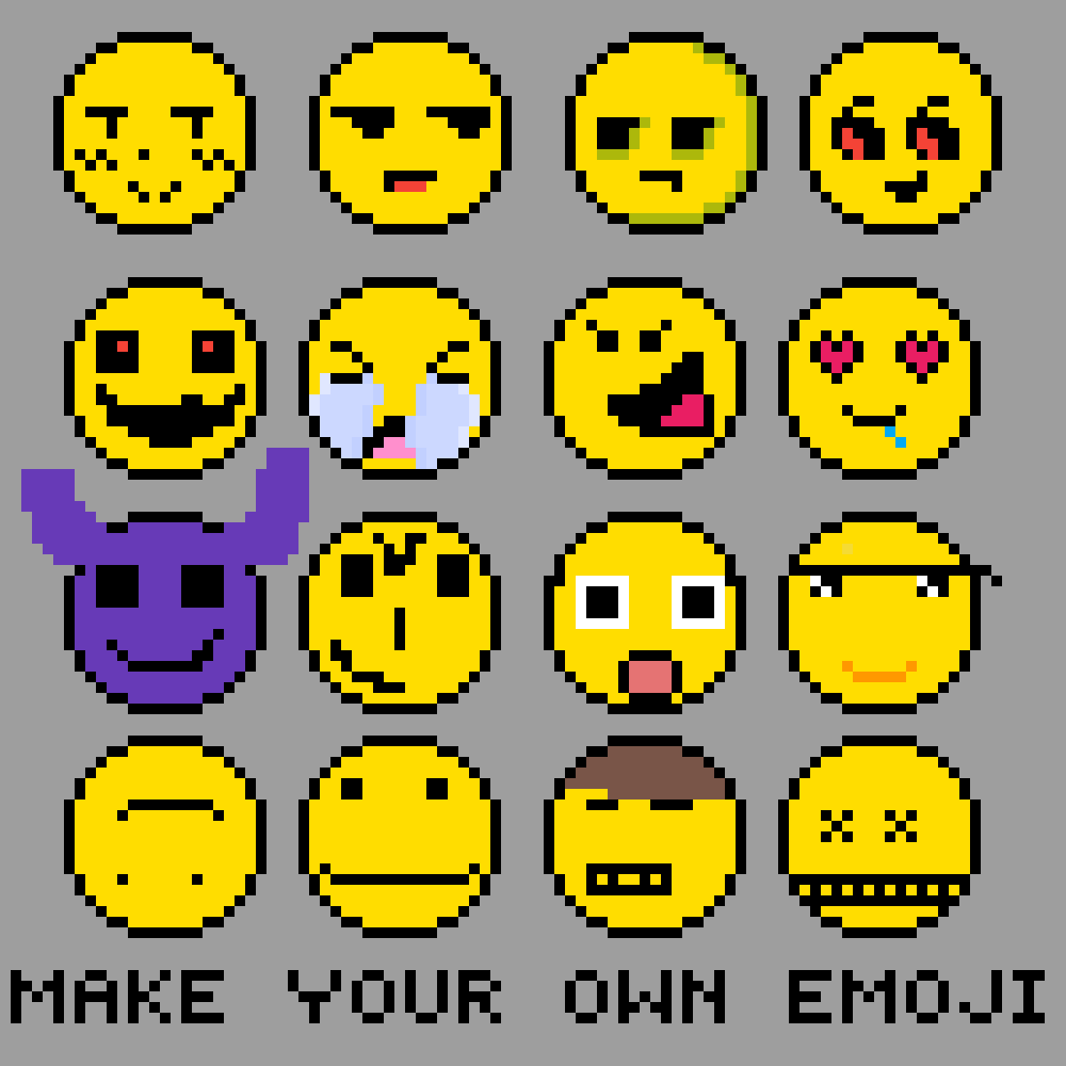 Editing emoji - Free online pixel art drawing tool - Pixilart