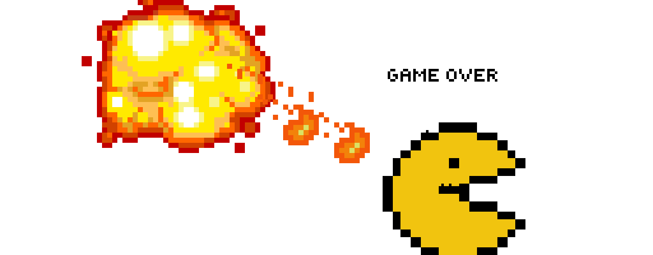 Pixilart - Game over pacman by rafpixzaty