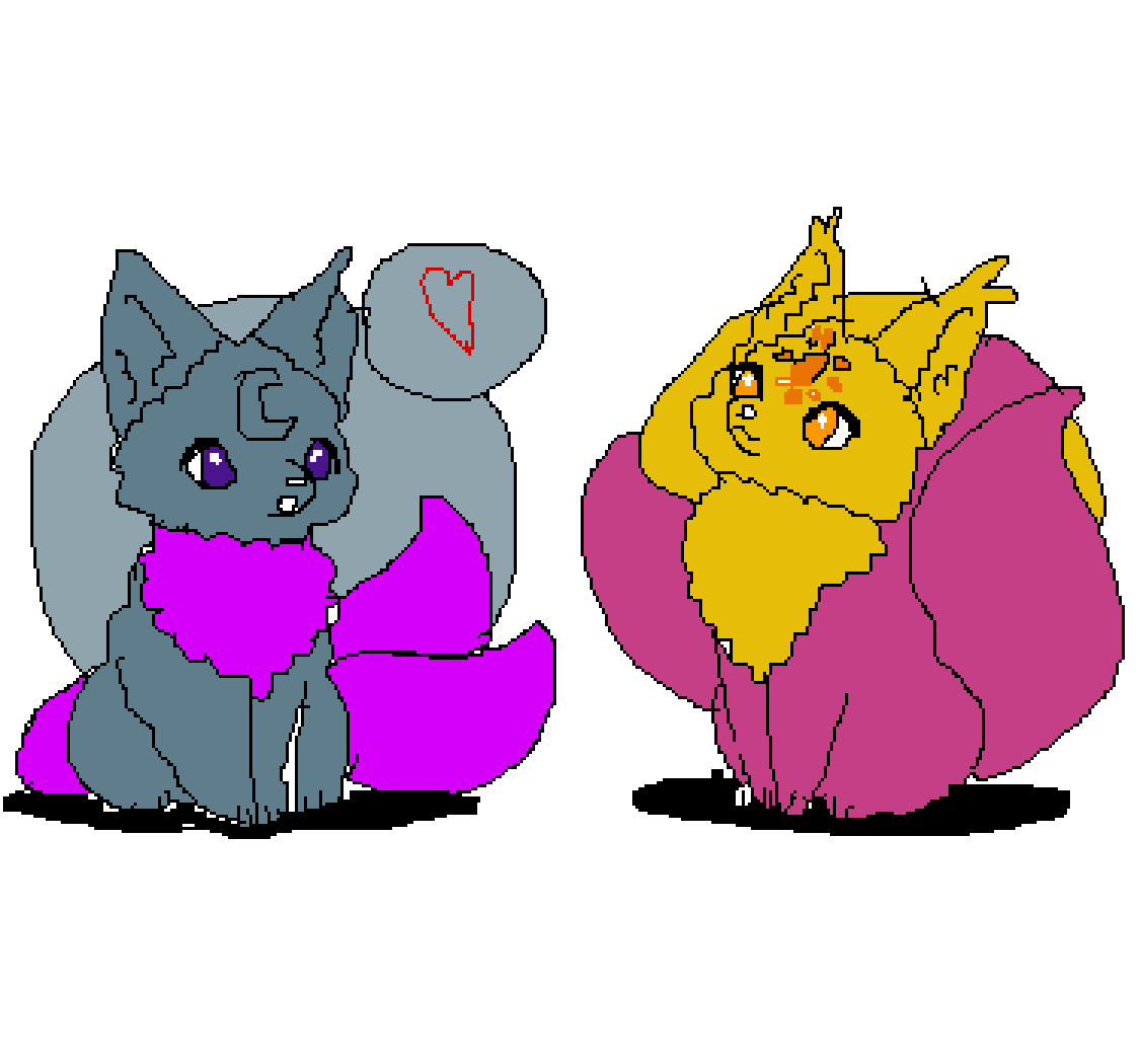 Editing sun and moon fox - Free online pixel art drawing tool - Pixilart