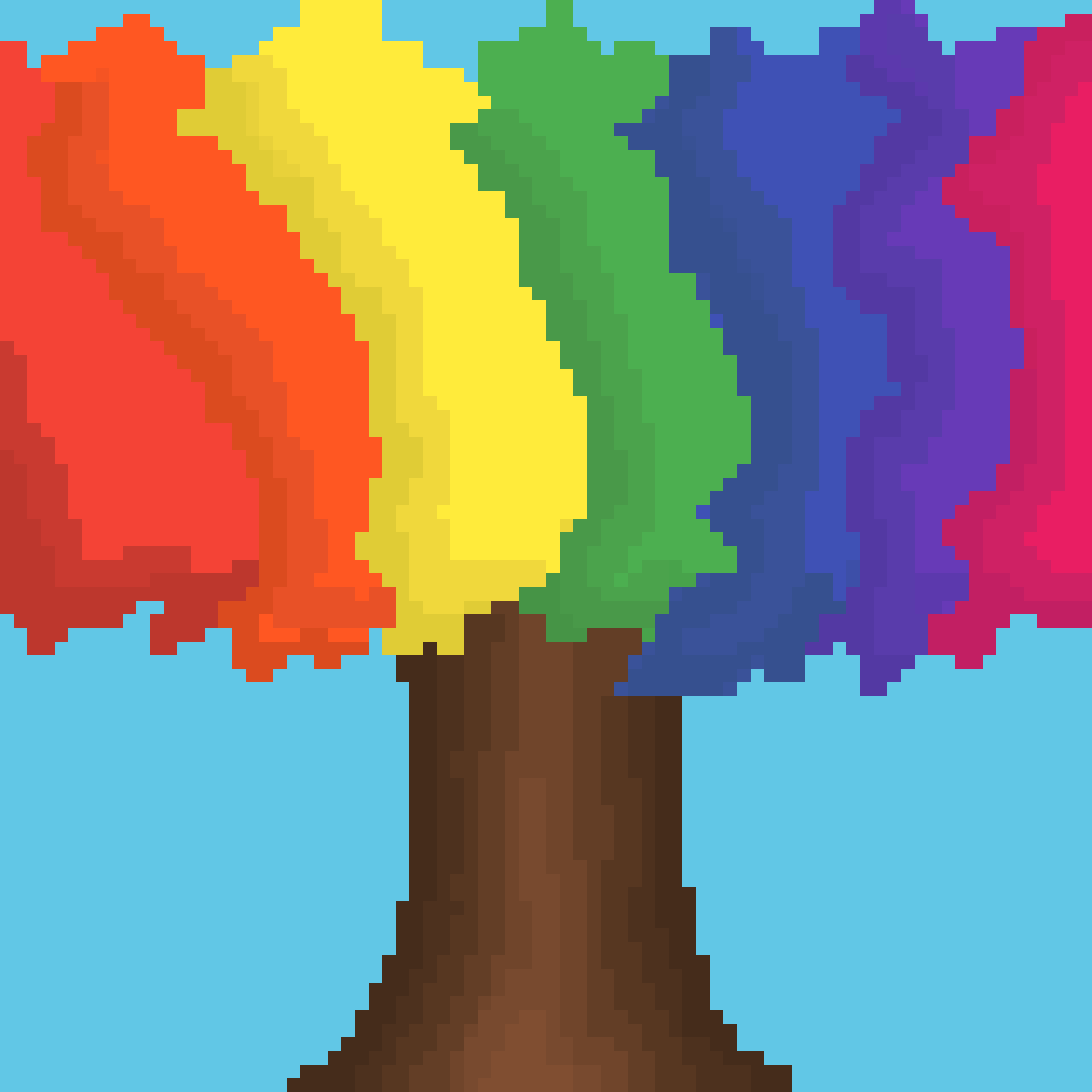 Pixilart - Rainbow Tree by Bpups