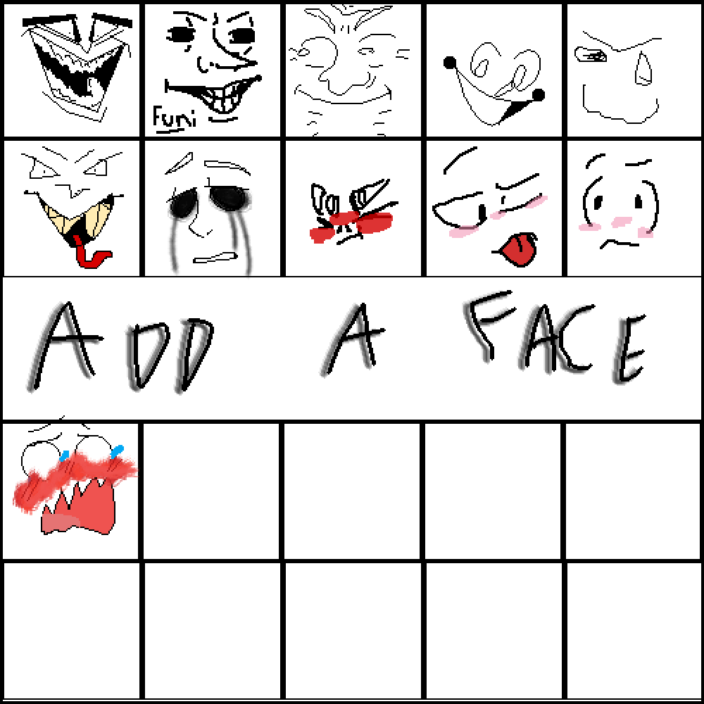 Pixilart - (base)Many faces uwu by ALovelyVillan
