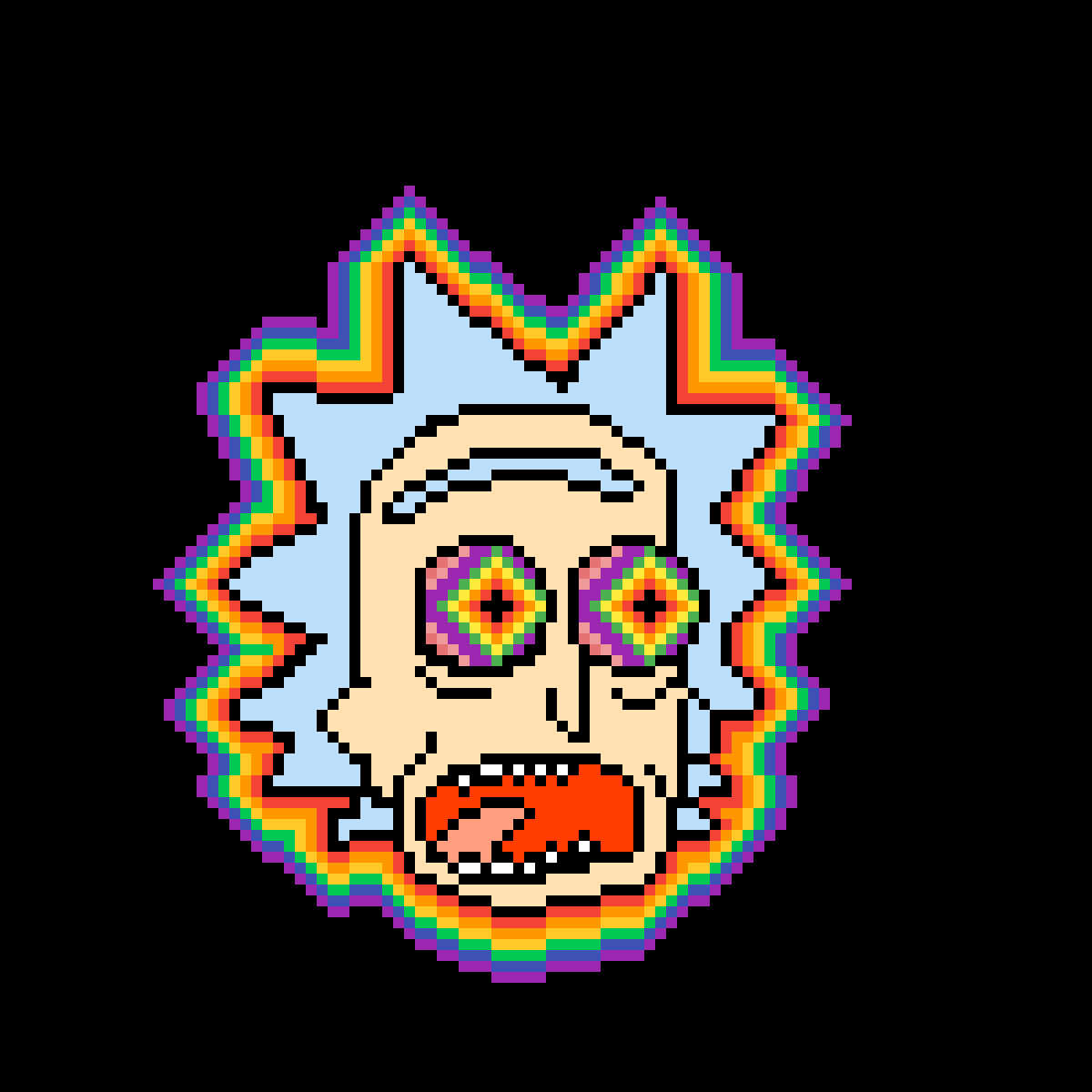 Pixilart - Trippy Rick by cyanidexrose