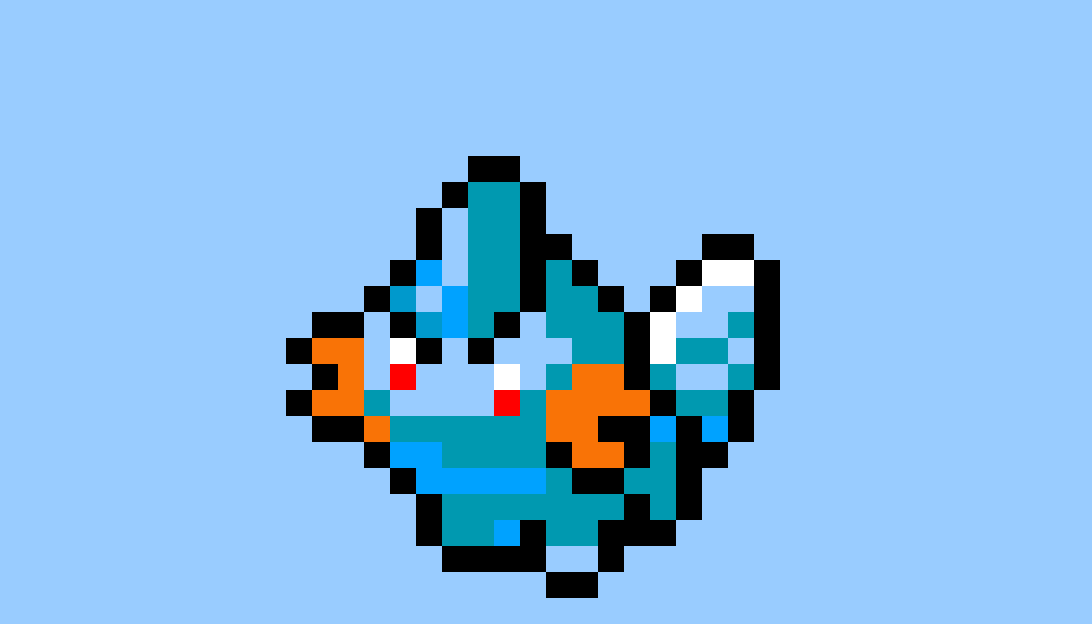 Editing Angry Mudkip - Free online pixel art drawing tool - Pixilart