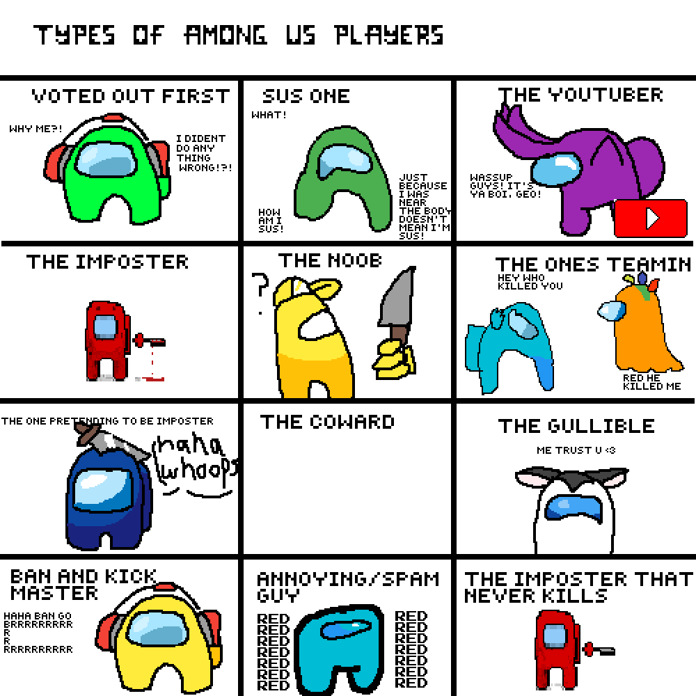 Editing Among Us People types - Free online pixel art drawing tool ...