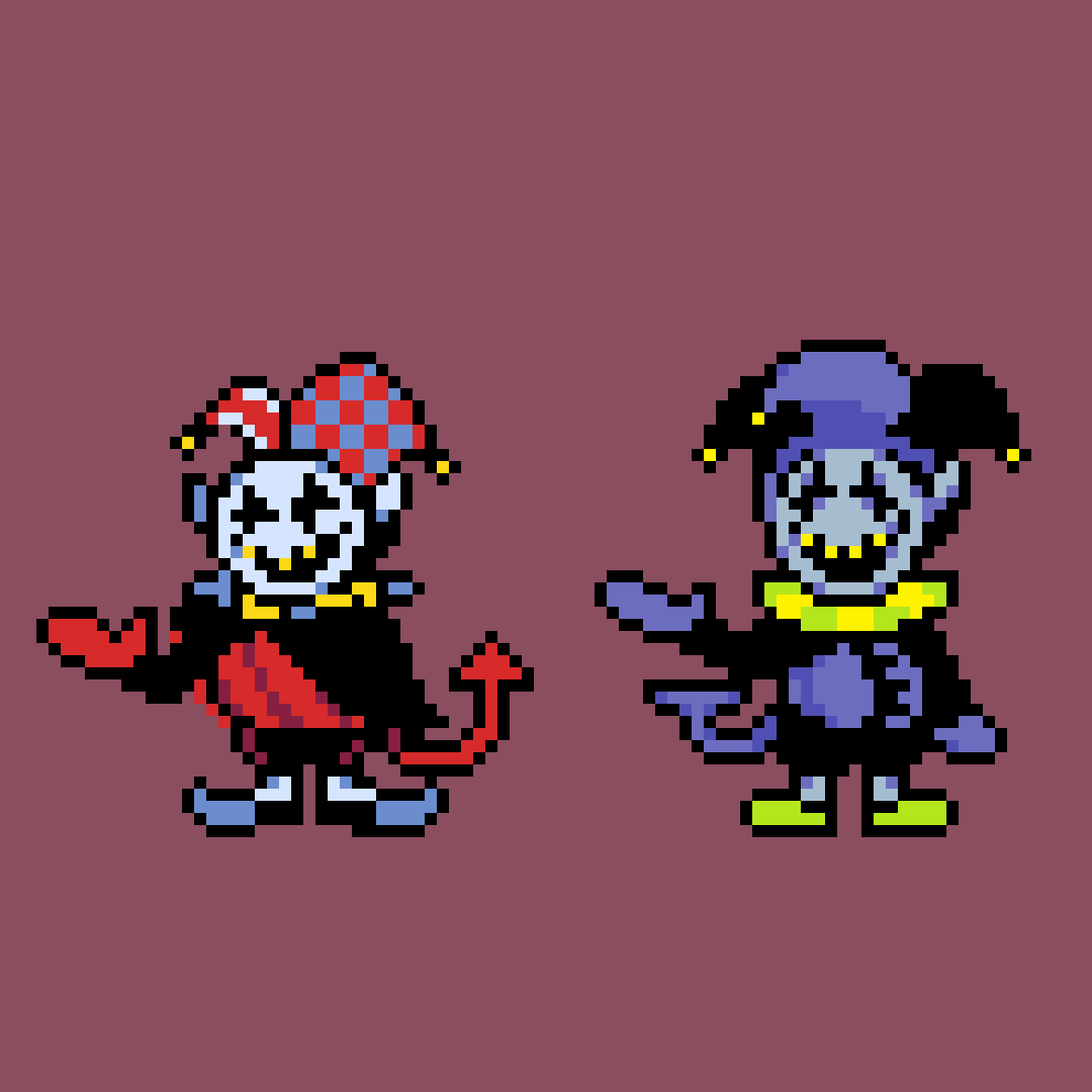 Pixilart - jevil and jimp switched by ThatBratCohen