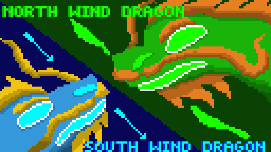 Pixilart - The North Wind Dragon and the South Wind Dragon by Anonymous