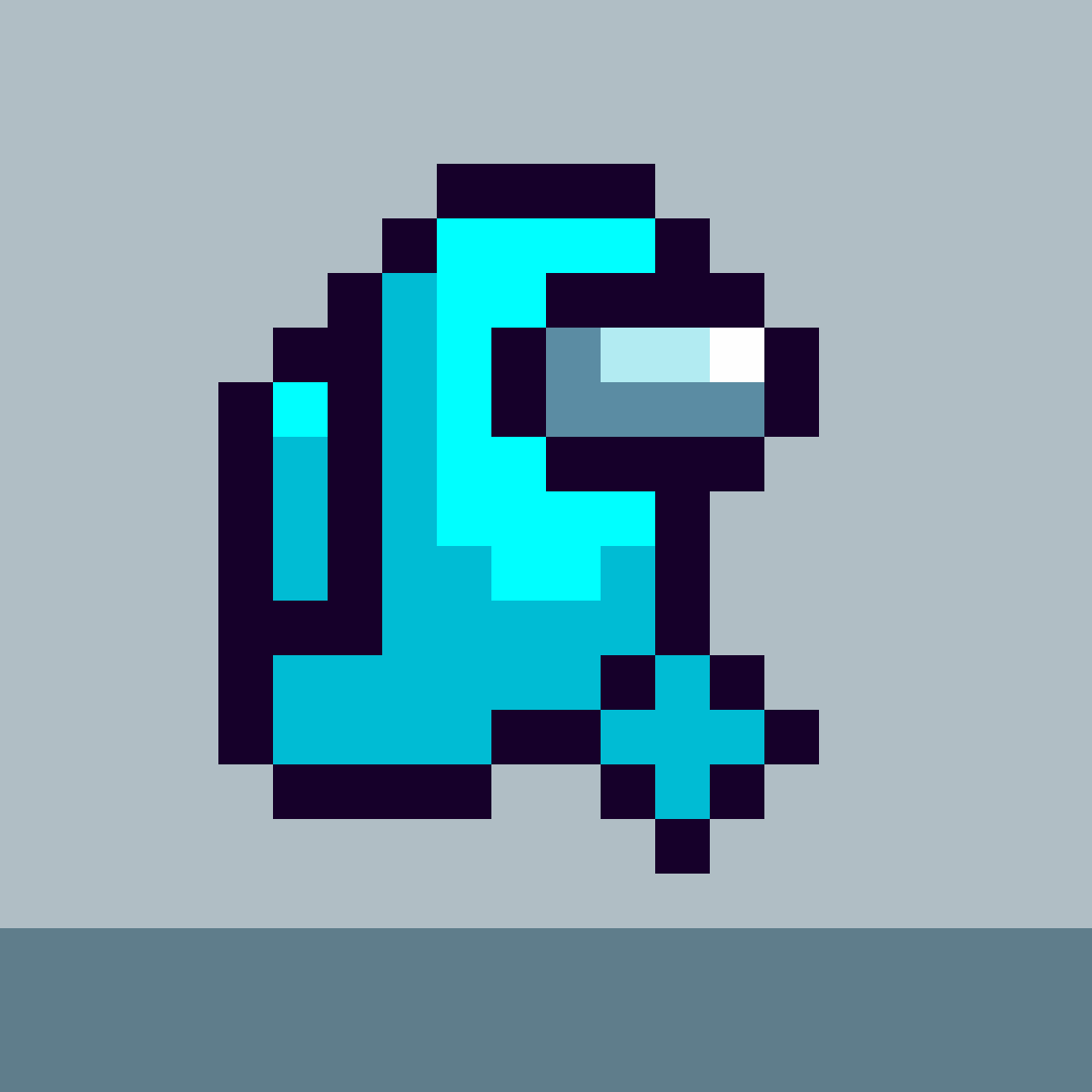 Pixilart - Cyan Running by mehhhhh
