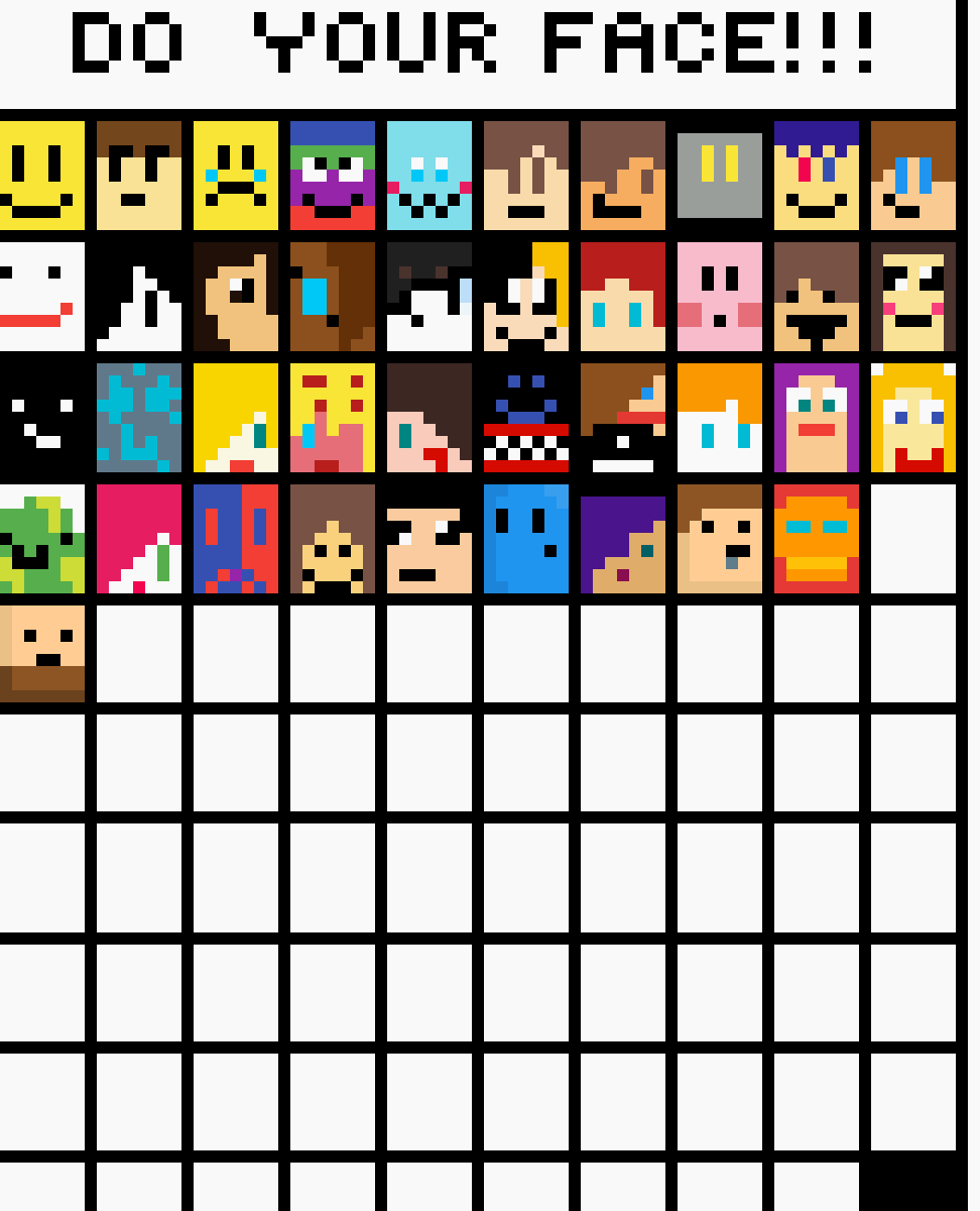 Editing add a face - Free online pixel art drawing tool - Pixilart