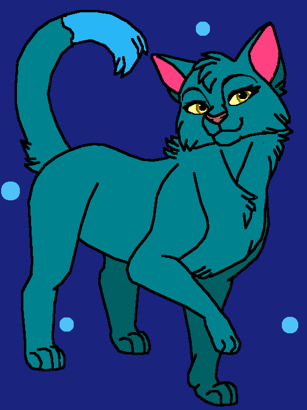 Editing Aqua cat - Free online pixel art drawing tool - Pixilart