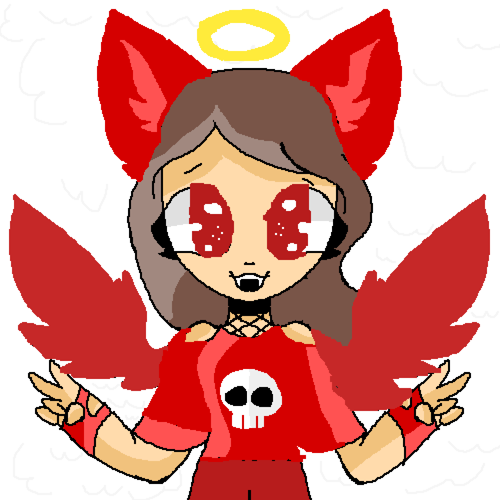 Pixilart - Fallen Angel Wolf girl by stay-asleep