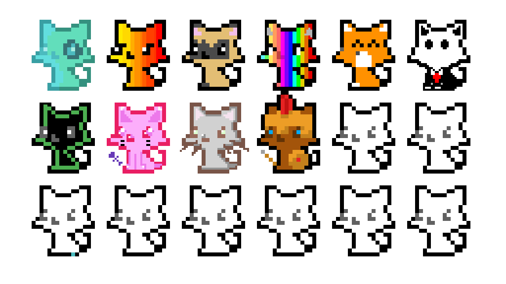 Editing Cat collab - Free online pixel art drawing tool - Pixilart