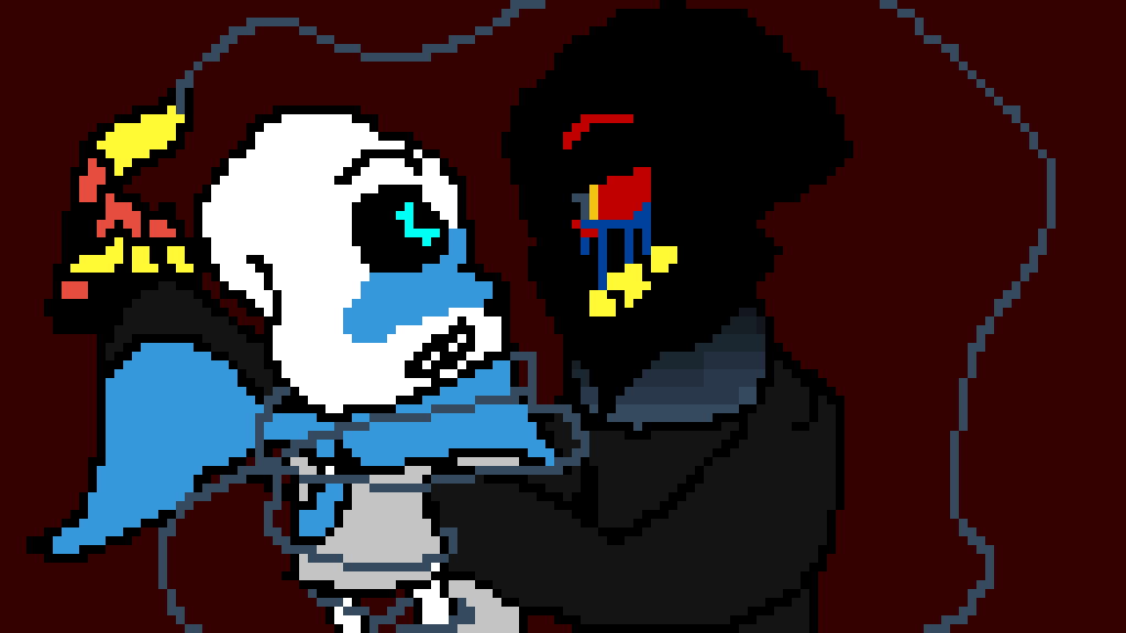 Pixilart - Error Sans X Blueberry Sans by Rosetta-Dreemur