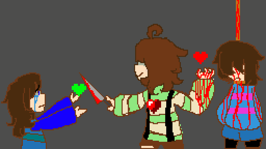 Pixilart - undertale oc and poor frisk by Anonymous