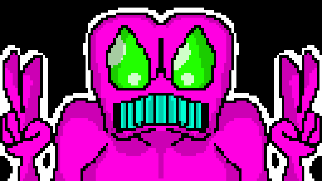 Pixilart - pink alien by blooppixel