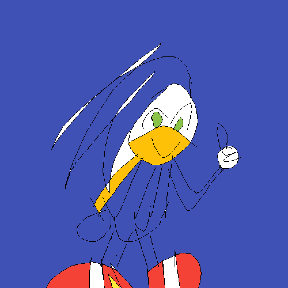 Pixilart - Sonic at very low quality by blue-blue
