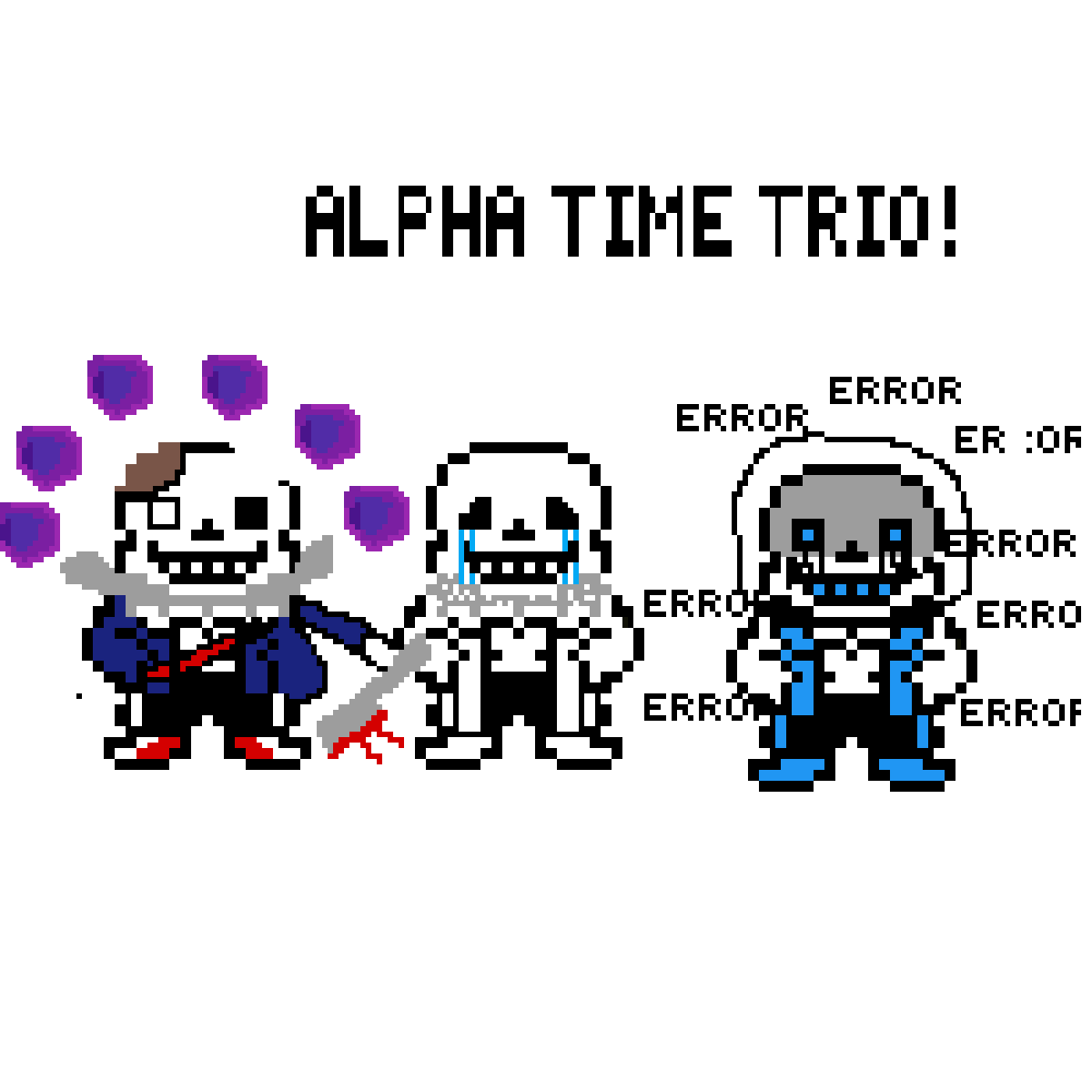 Pixilart - Alpha Time Trio by Offical-Sans